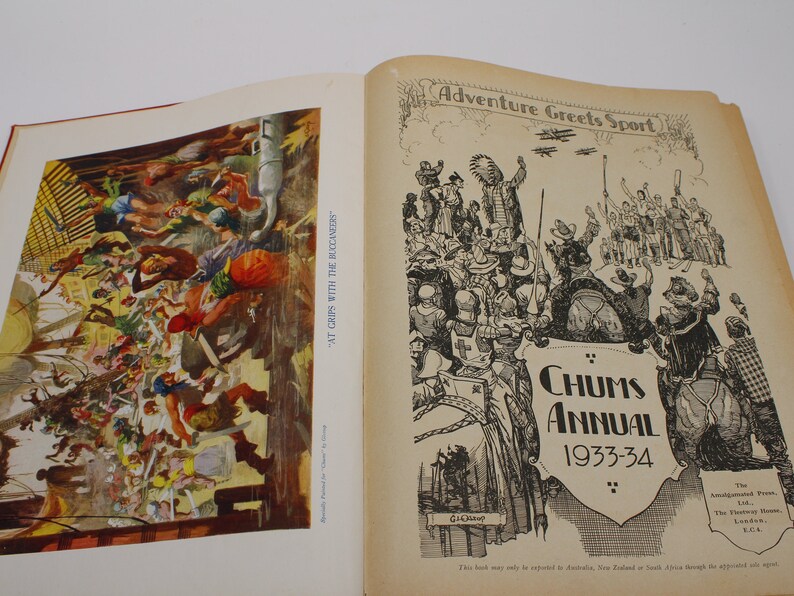 Vintage Chums Annual 1933-1934 - the Boys of the Empire Upon Which the ...