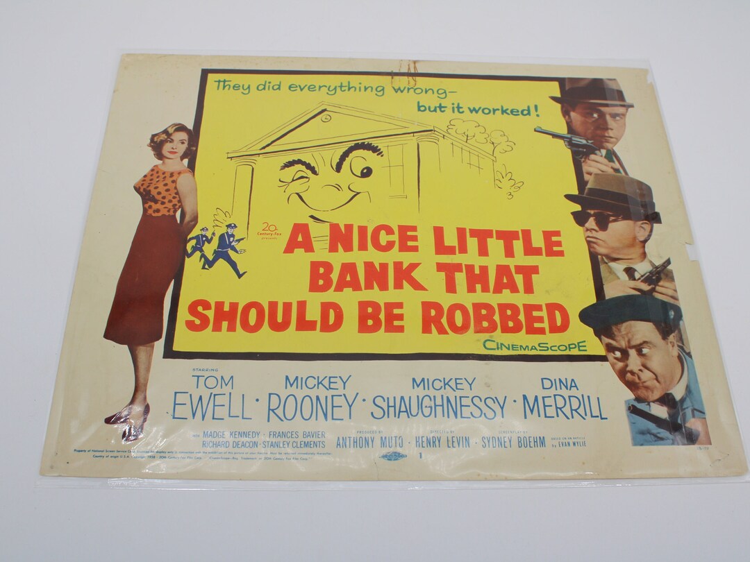 A Nice Little Bank That Should Be Robbed Lobby Card 11x14 1958 Micky ...