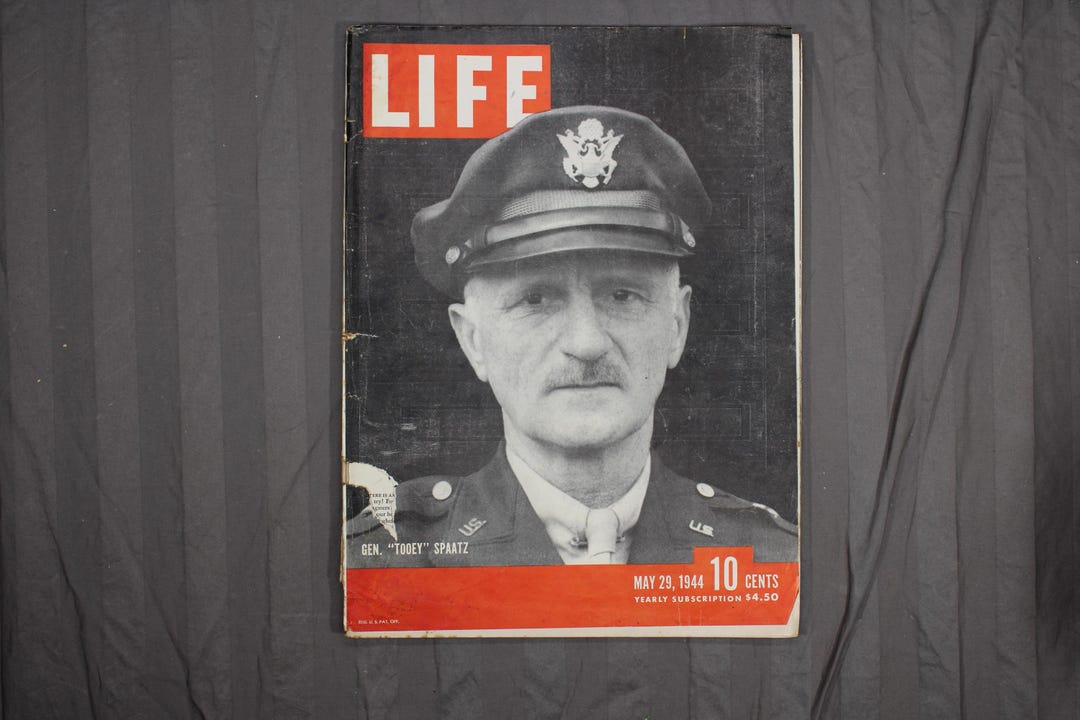 LIFE Magazine May 29 1944 Gen Tooey Spaatz Cover - Etsy