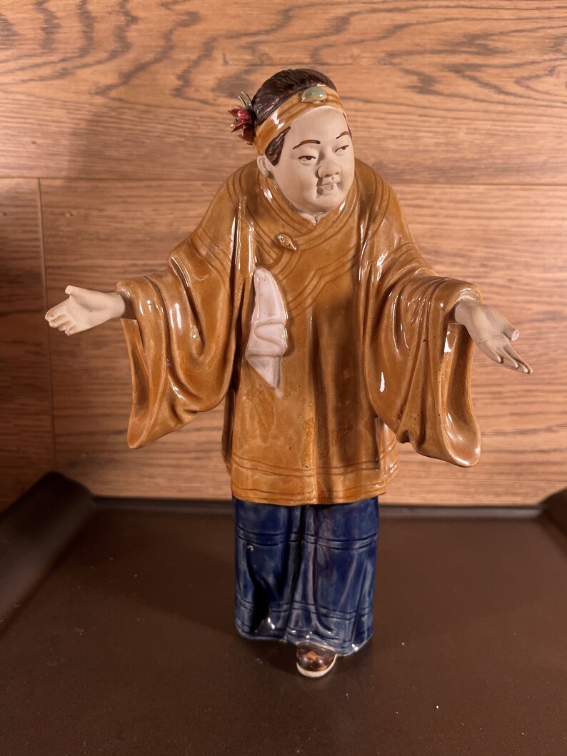 Vintage Chinese Ceramic Characters and Ceramic Tray - Etsy