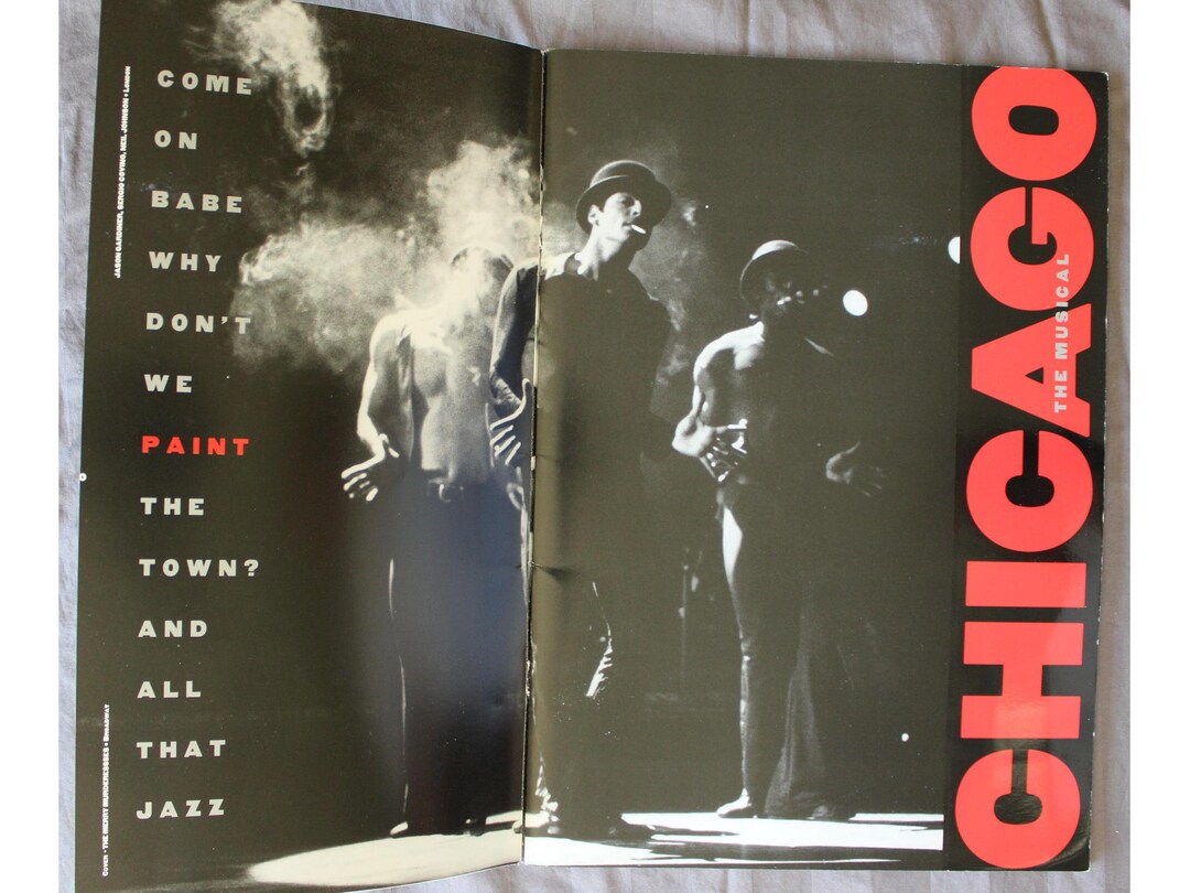 Chicago the Musical by Bob Fosse 1975 Original Large Theater Program (2 ...