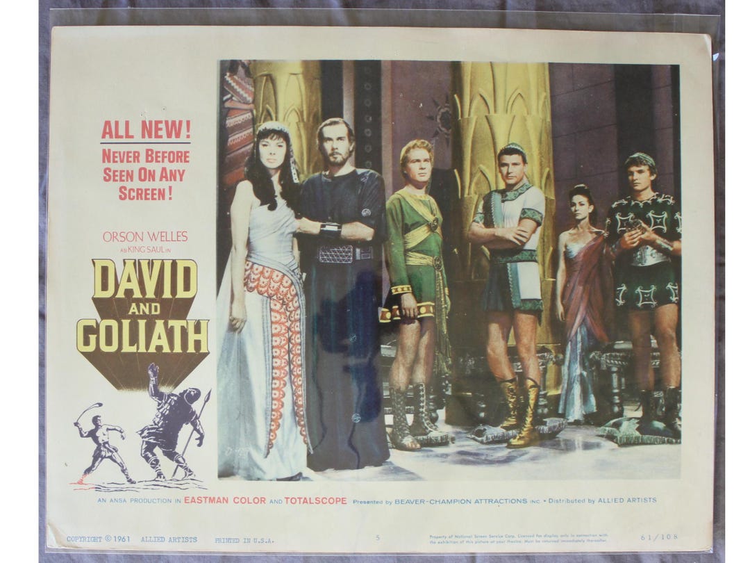 David and Goliath Lobby Card #5 1961 11x14 Orson Wells Eleonora Rossi ...