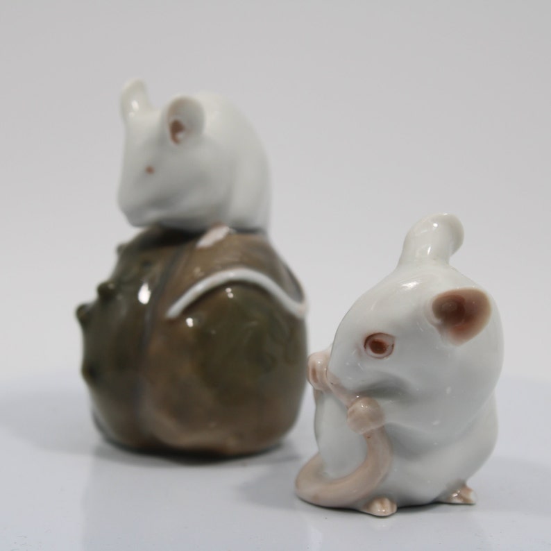 Royal Copenhagen Porcelain Figurines Made in Denmark Mouse on Chestnut ...