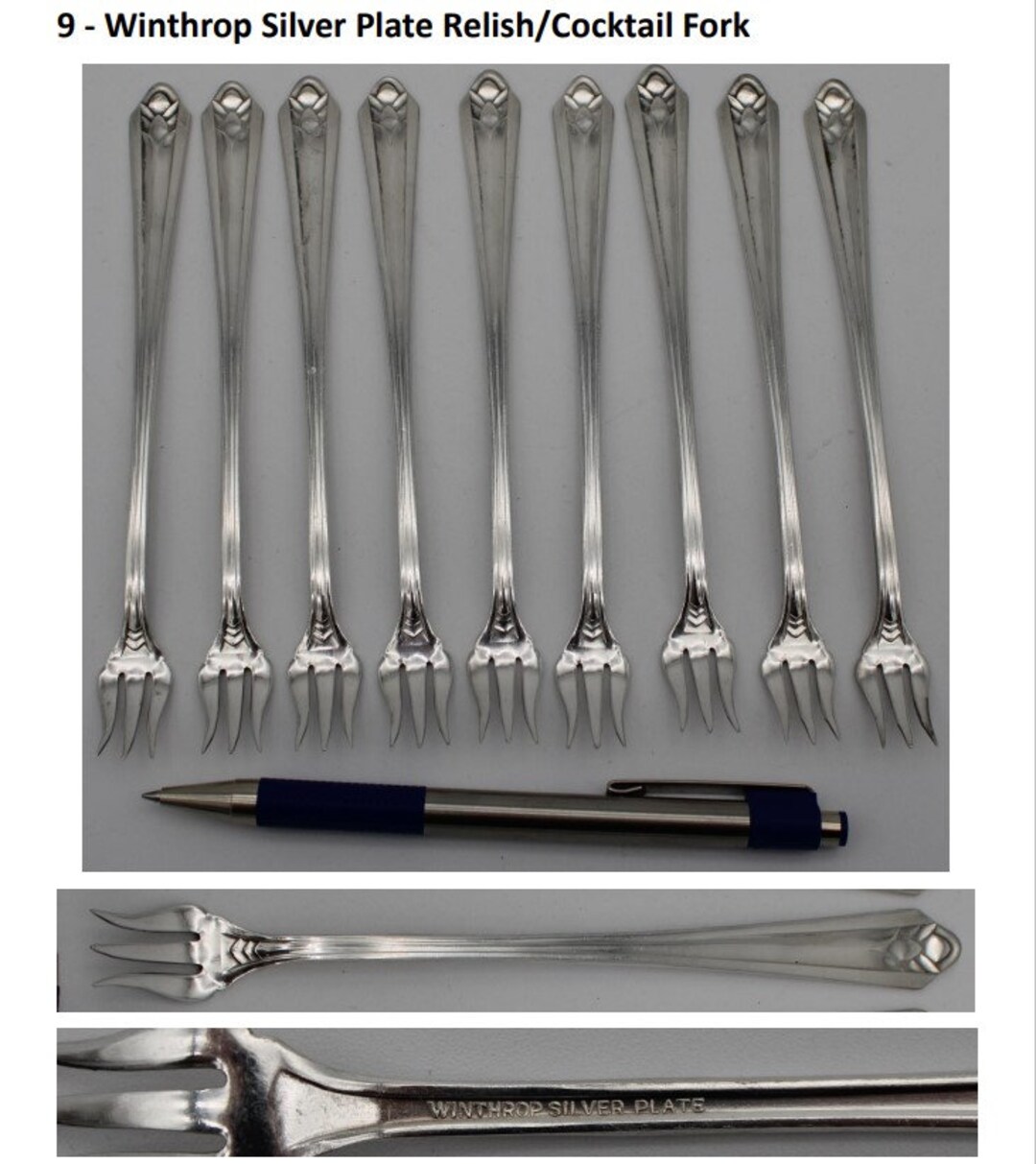 Silver Relish/cocktail Forks - (silver Plate) Wallace, Brown Derby ...