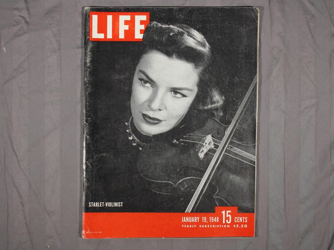 Life Magazine Jan 19, 1948 Starlet - Violinist - Etsy