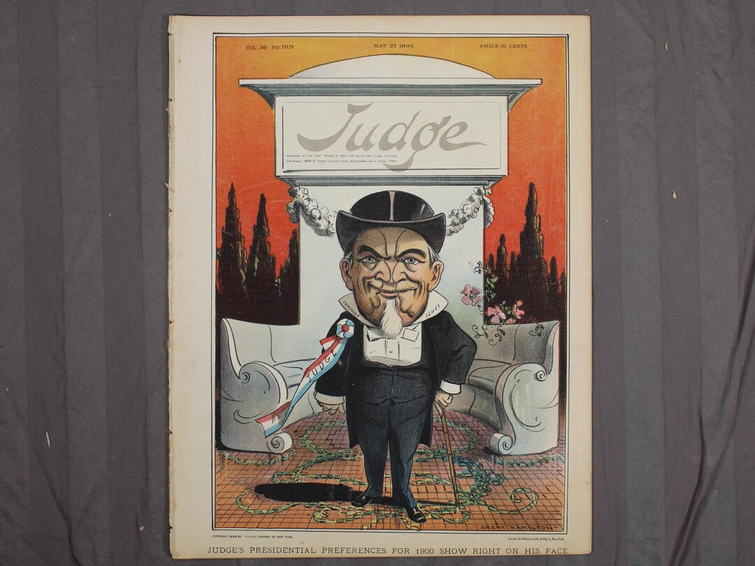 Antique May 27, 1899 Judge Magazine - Presidential Preferences Cover ...