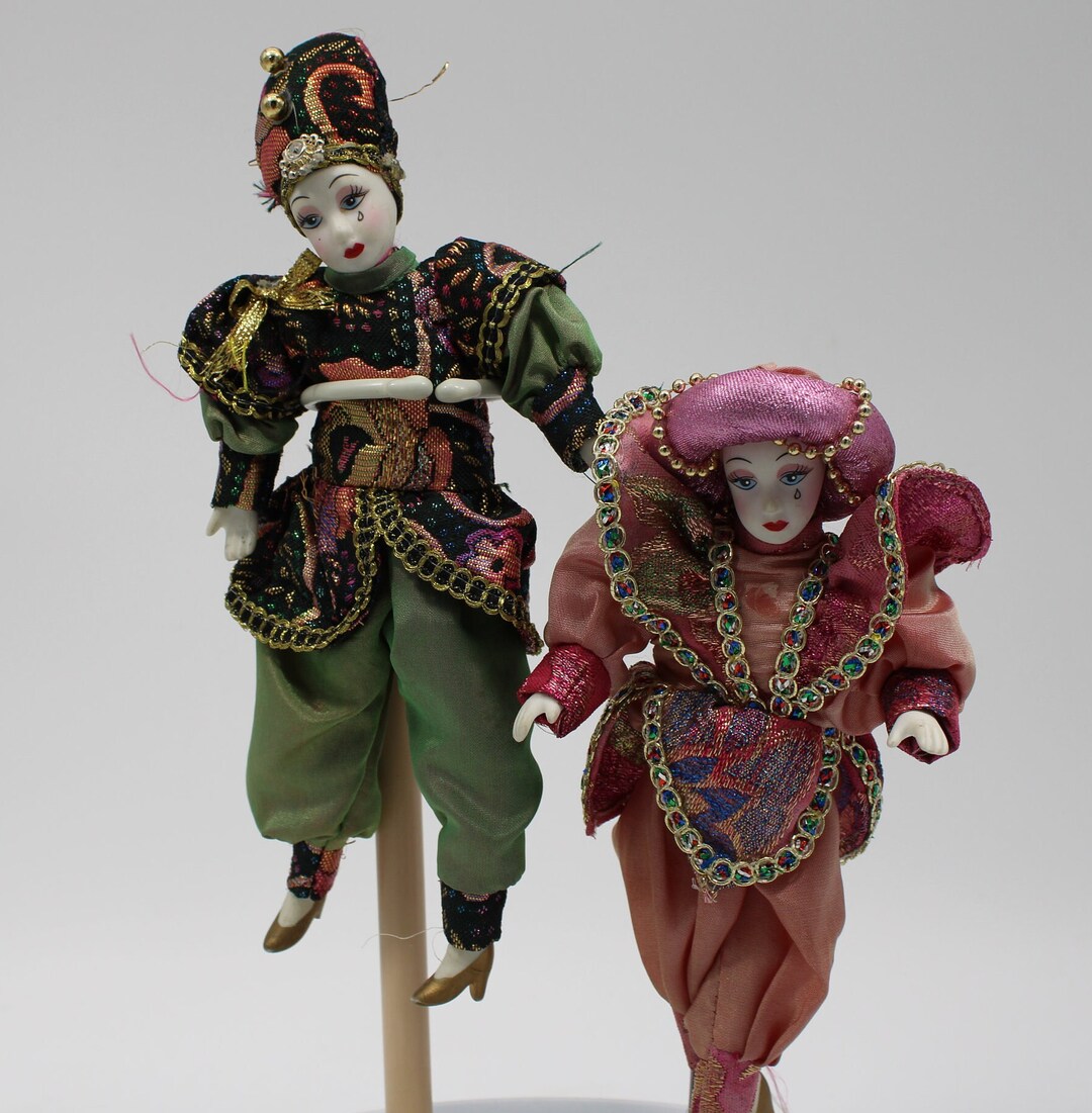 Pair of Vintage Oriental Show Stopper Dolls, Porcelain Collectibles ...