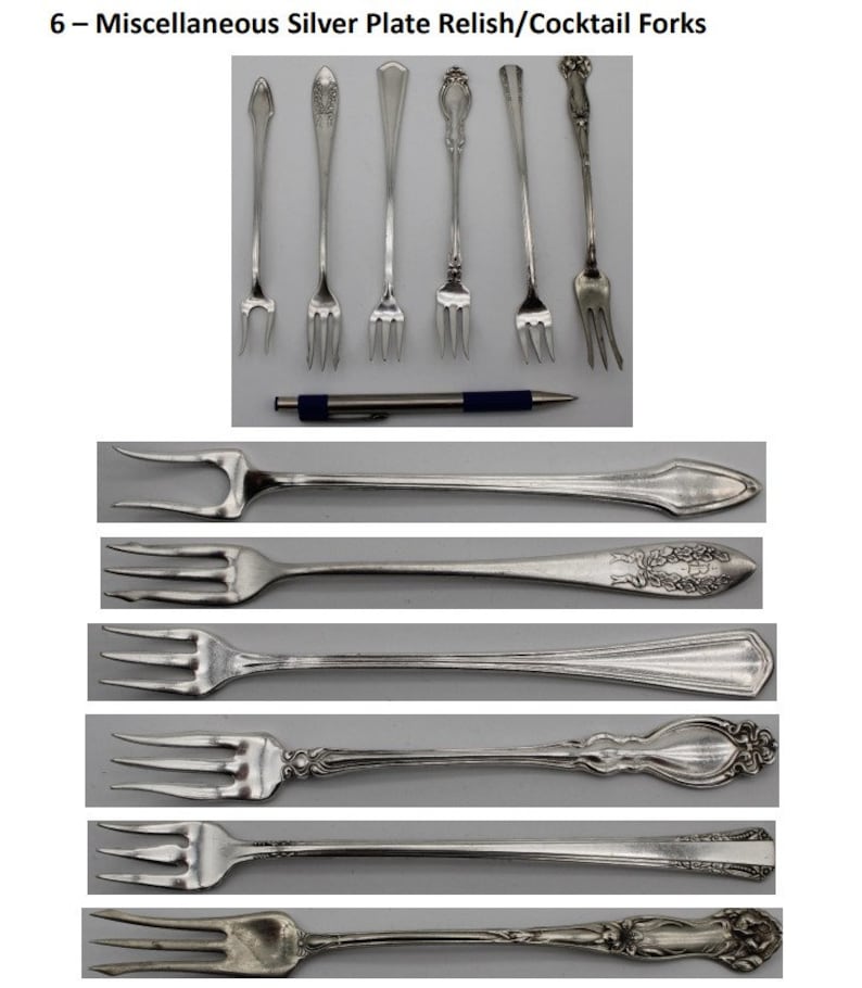 Silver Relish/cocktail Forks - (silver Plate) Wallace, Brown Derby ...