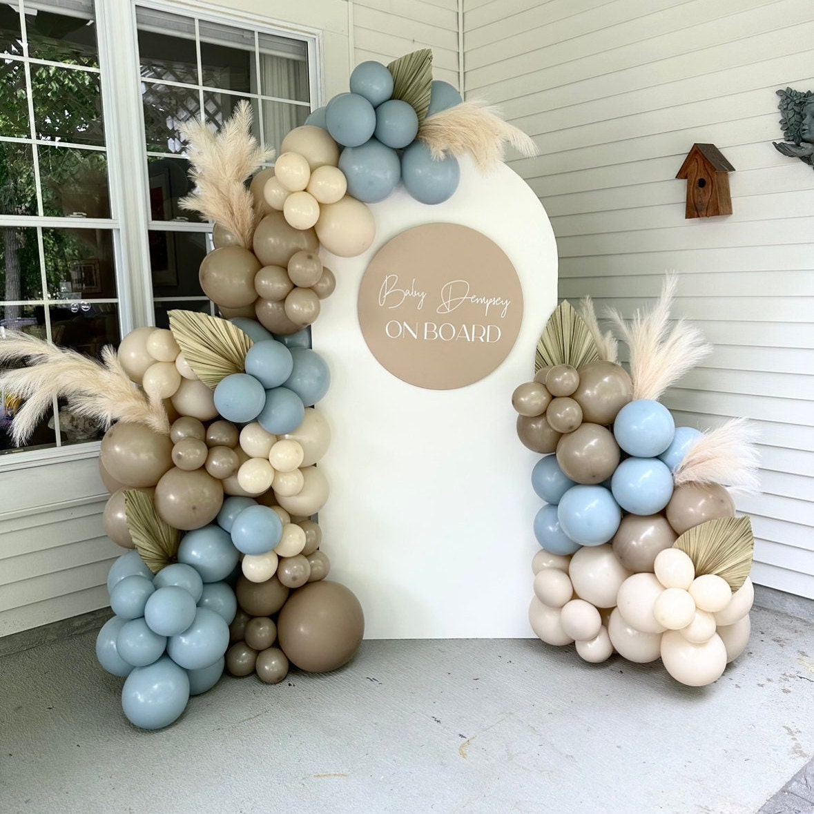 Boho Blue Balloon Arch Kit Neutral Balloon Arch Baby Shower Balloon ...