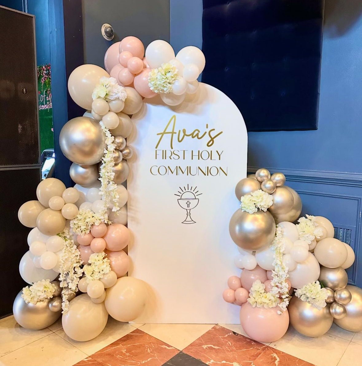 Communion Balloon Arch Kit | Neutral Balloon Arch | God Bless Balloon ...