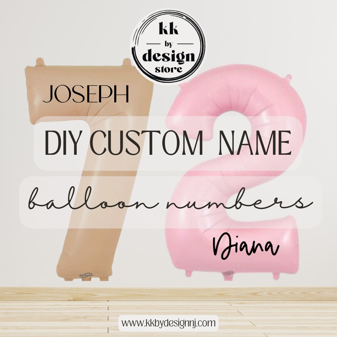 Custom Number Balloon Kit | Birthday Balloon Number | First Birthday ...
