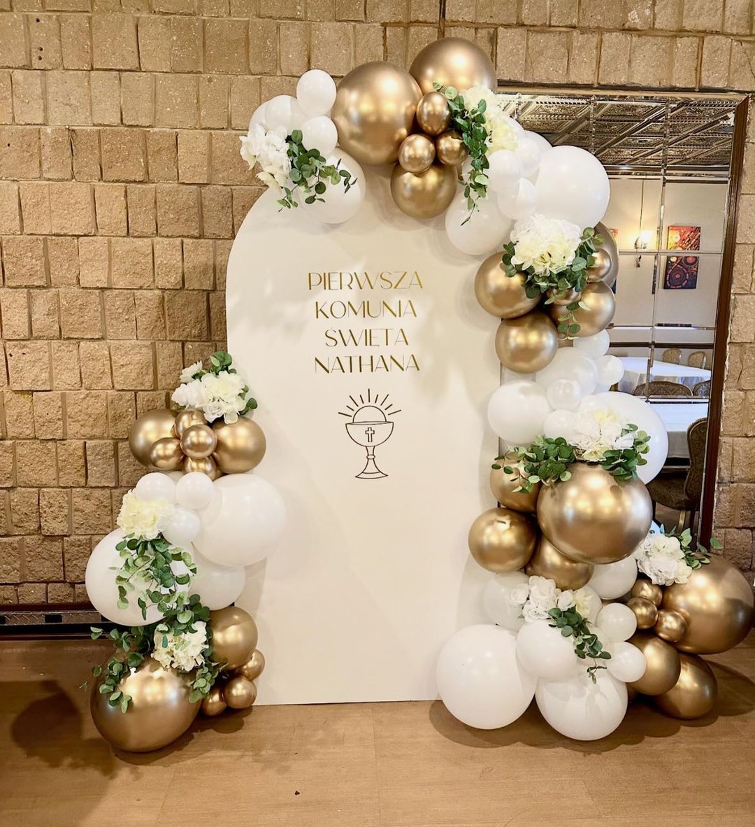 Communion Balloon Arch Kit | Neutral Balloon Arch | God Bless Balloon ...