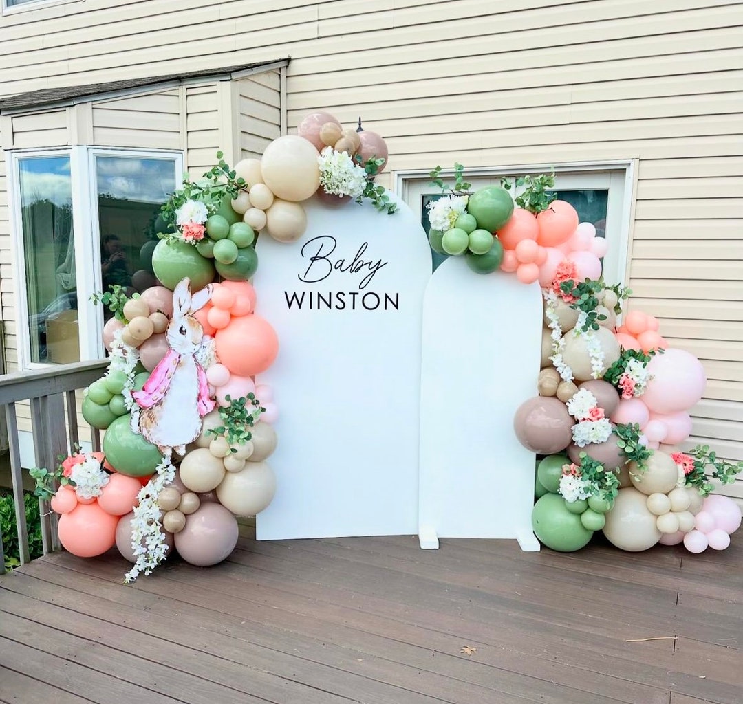 Rabbit Balloon Arch Kit | Neutral Balloon Arch | Baby Shower Balloon ...