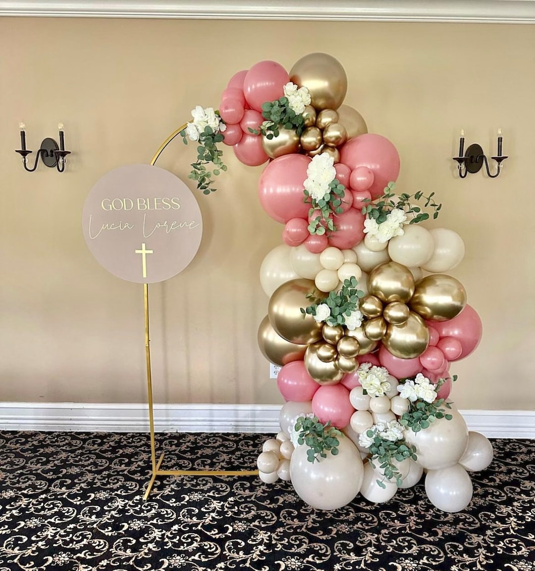 Boho Pink Balloon Arch Kit | Neutral Balloon Arch | Baby Shower Balloon ...