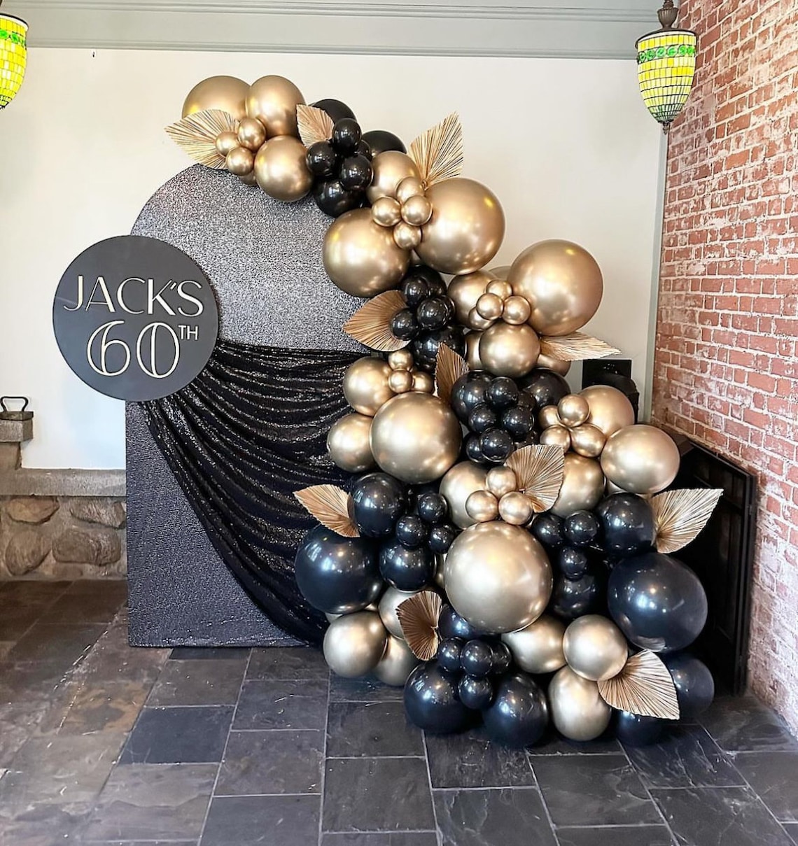 Black and Gold Arch Kit Balloon Arch Balloon Garland Corporate Balloon ...