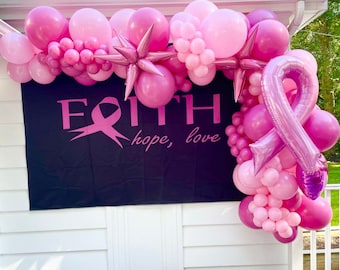 Breast Cancer Balloon Arch Kit Fall Balloon Arch Seasonal Balloon ...