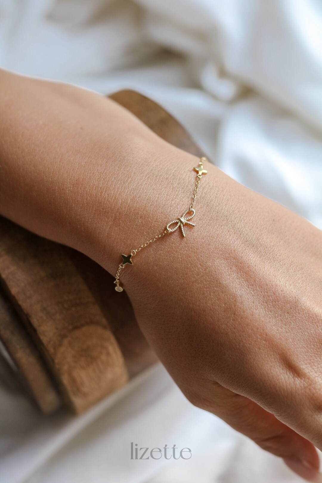 Mini Diamond Charm Bracelet, Delicate Gold Bracelet, Zircon Simple ...