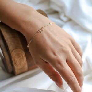 Mini Diamond Charm Bracelet, Delicate Gold Bracelet, Zircon Simple ...