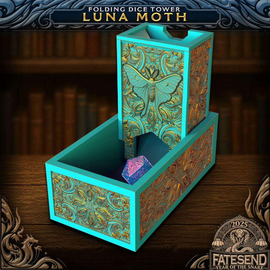 Luna Moth Folding Dice Tower: Fates End TTRPG - D&D, Pathfinder - Etsy
