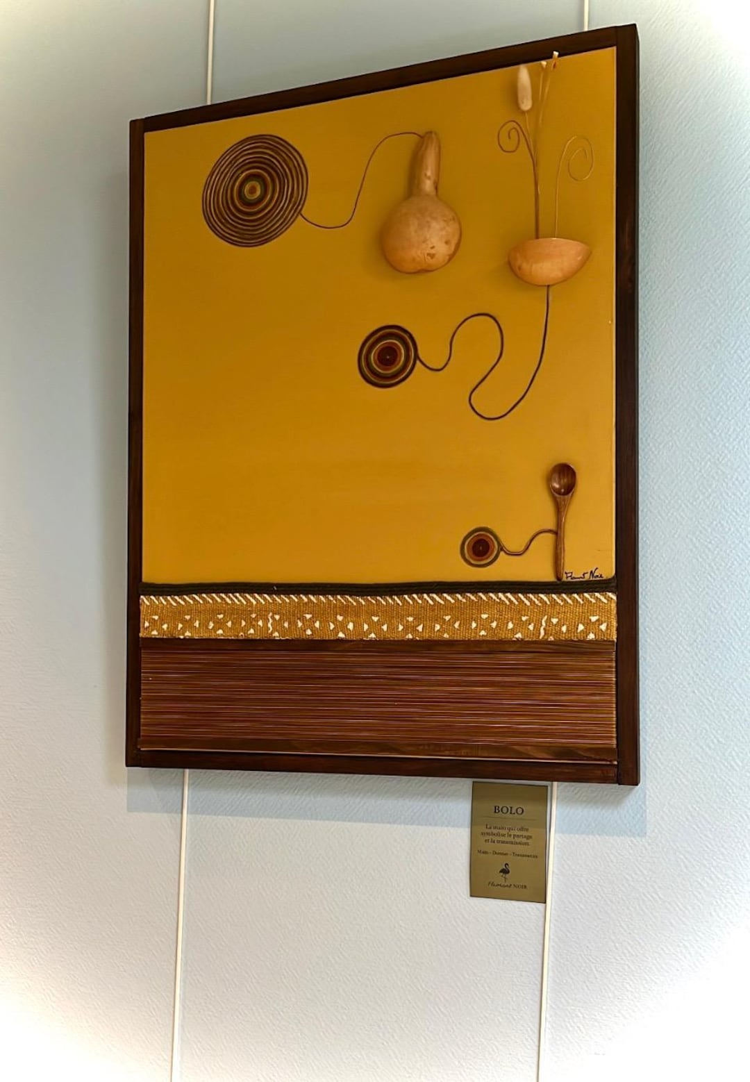 Tableau Bolo - Art Africain Contemporain,bois, Calebasse Et Matières ...