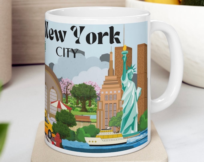 Personalized New York City Coffee Mug, Custom NYC Mug, New York Theme ...