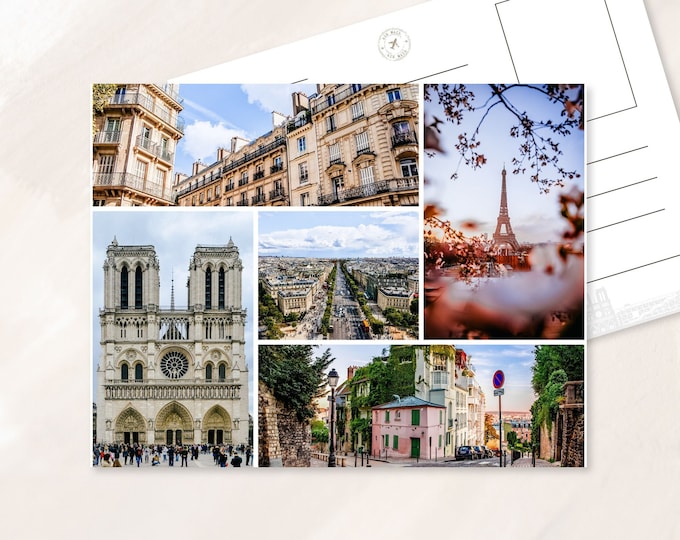 Set of 6 Brand New Glossy Postcards, Paris Landmarks, France - Etsy