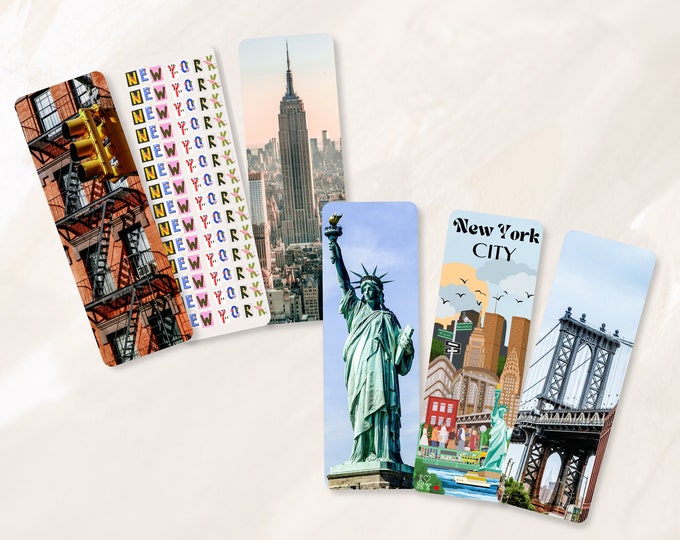 Set of 5 Bookmarks New York City Buildings - Etsy Canada