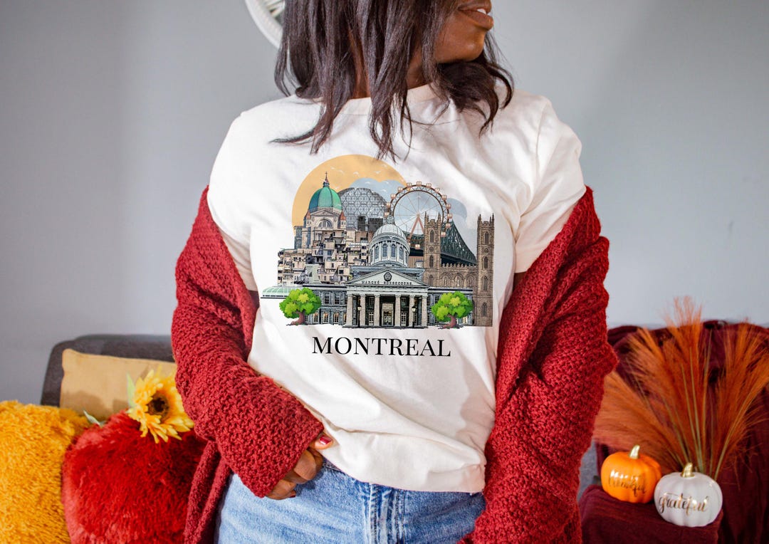 Illustrated Montreal Sweater, Montreal Landmarks, Montreal Sweatshirt ...