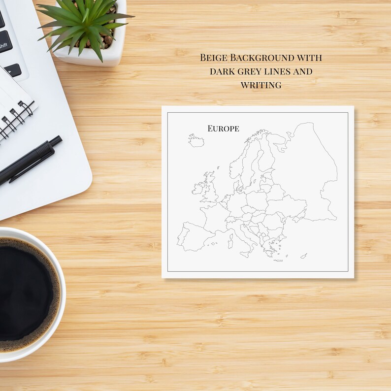Europe Map Sticker, Colour-in Europe Map Sticker, Europe Map Tracker ...