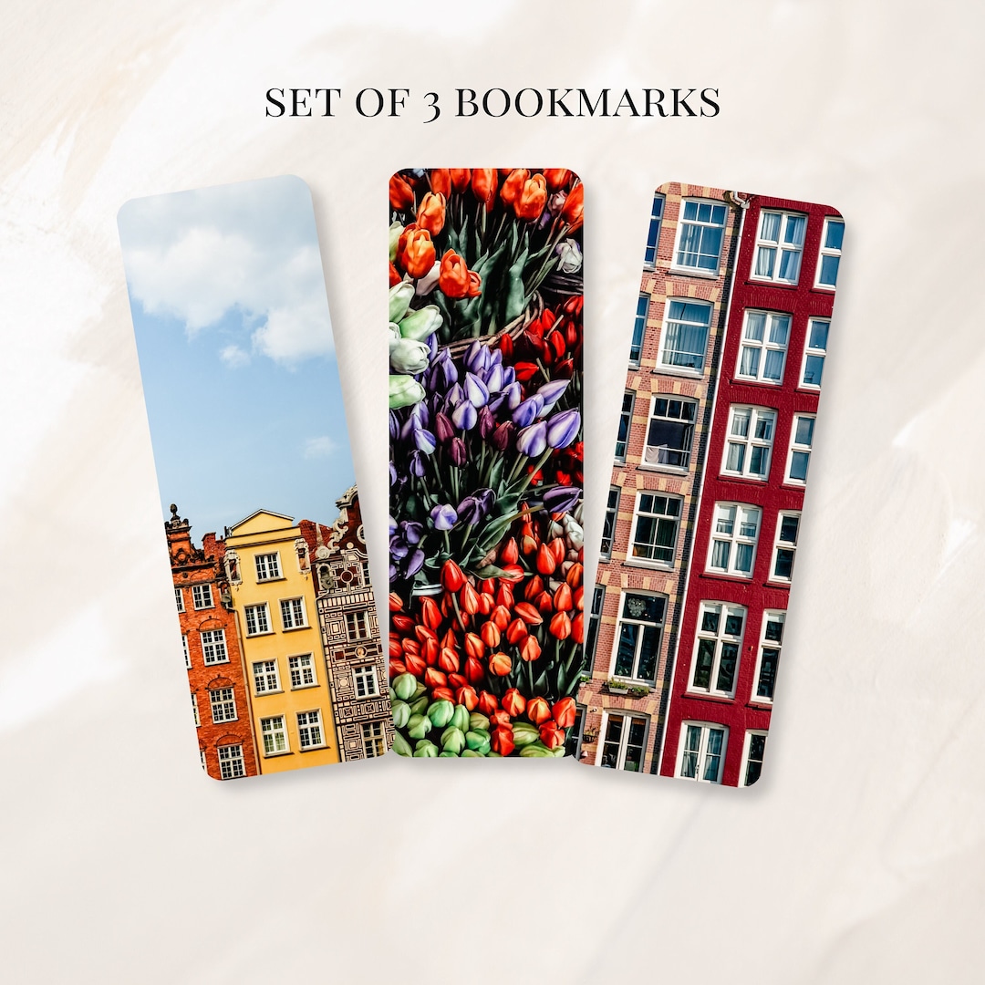 Amsterdam Bookmarks, Set of 3 Bookmarks, Amsterdam Bookmark Set, Travel ...