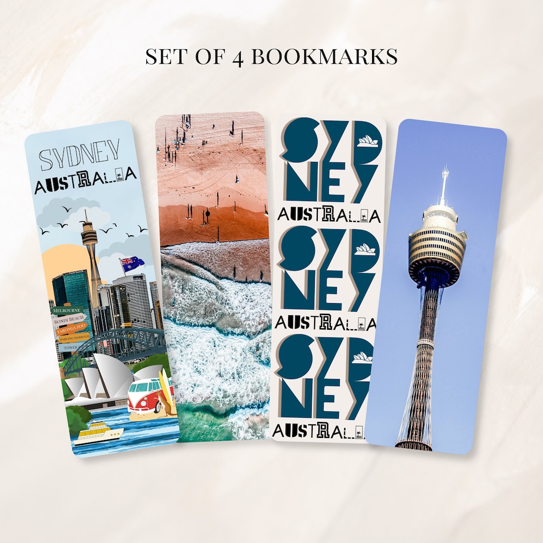 Sydney Bookmarks, Bookmark Set, Laminated Sydney Bookmarks, Travel ...
