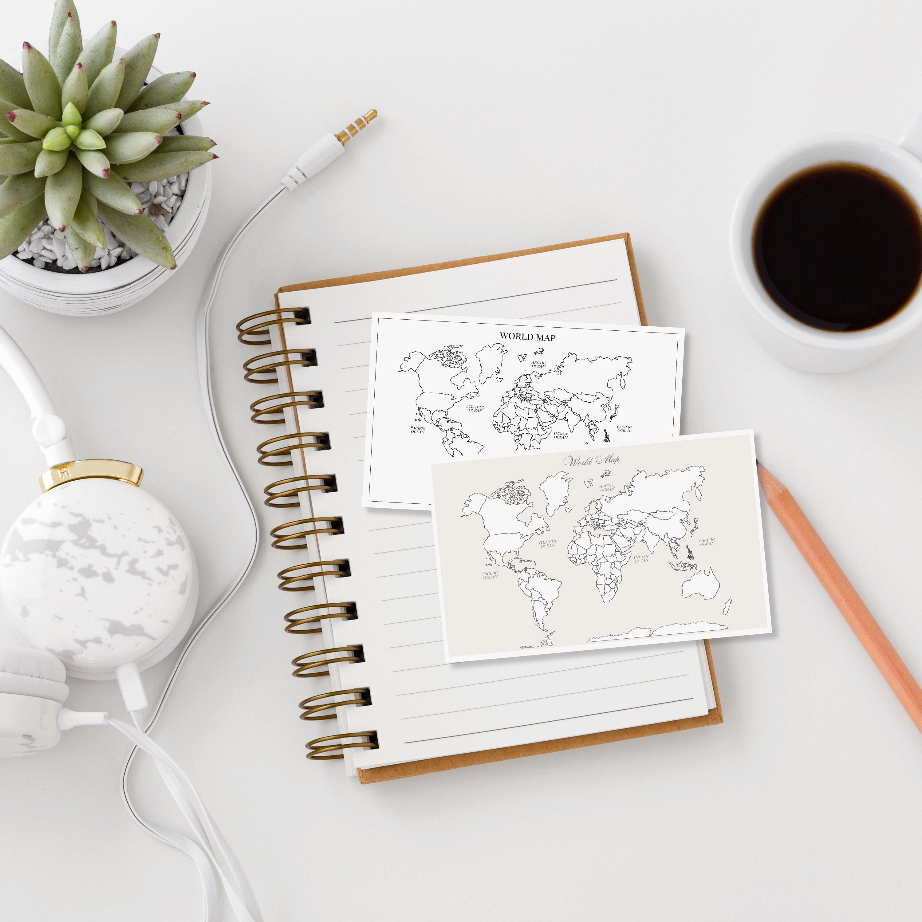 World Map Sticker, Colour in Map Sticker, Map Tracker Sticker, Travel ...