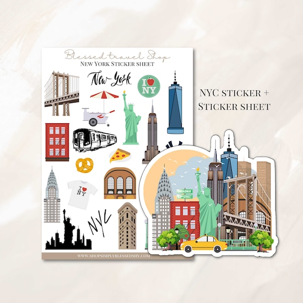 New York Sticker - Etsy