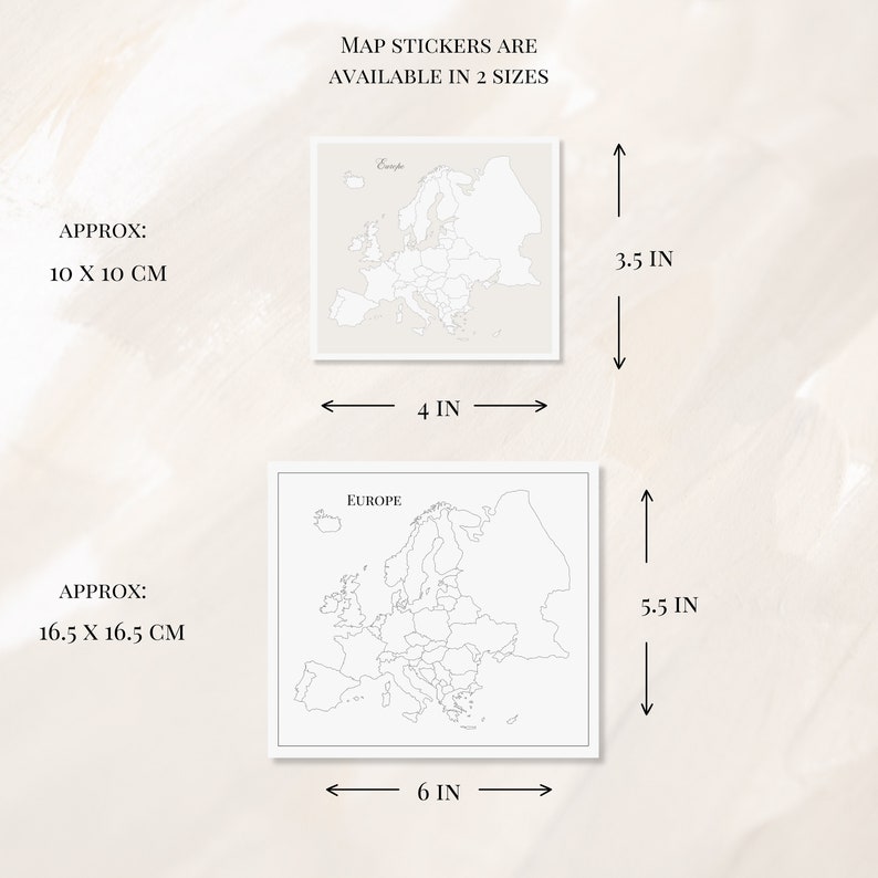 Europe Map Sticker, Colour-in Europe Map Sticker, Europe Map Tracker ...