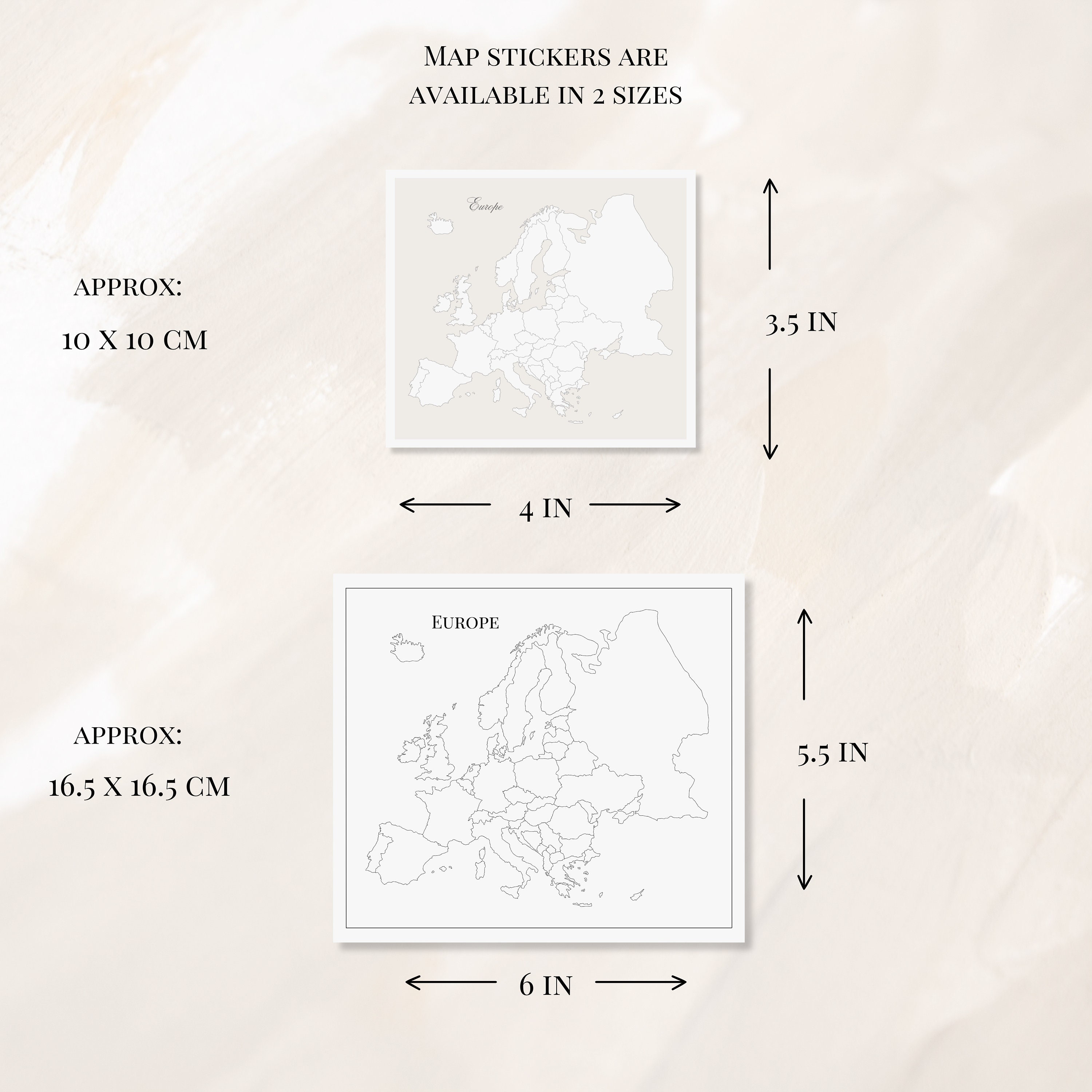Europe Map Sticker, Colour-in Europe Map Sticker, Europe Map Tracker ...
