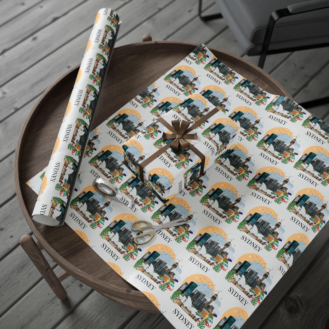 Sydney Wrapping Paper, Travel Gift Wrap, Sydney Christmas Wrapping ...