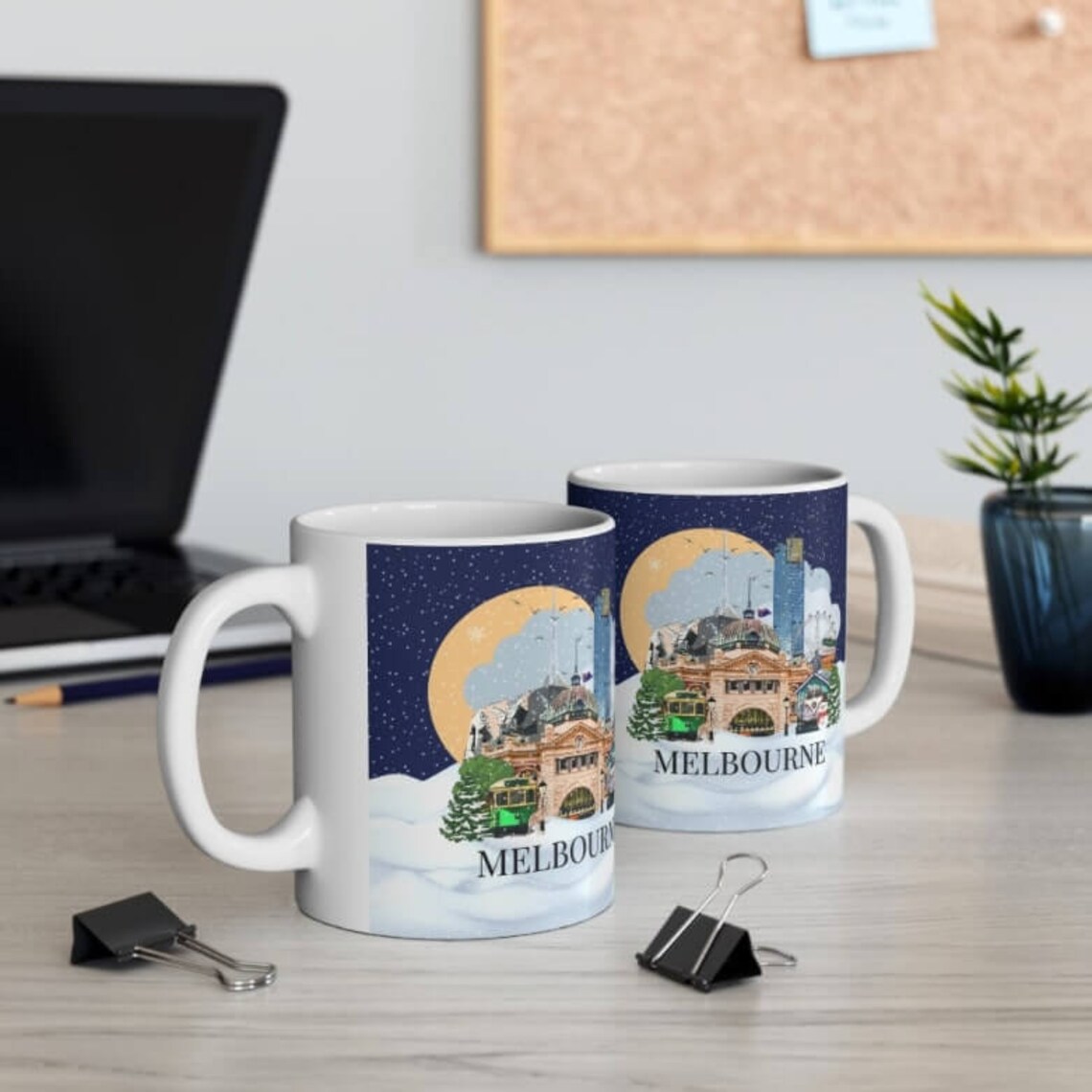 Melbourne Coffee Mug, Melbourne Australia Mug, Colourful Melbourne Mug ...