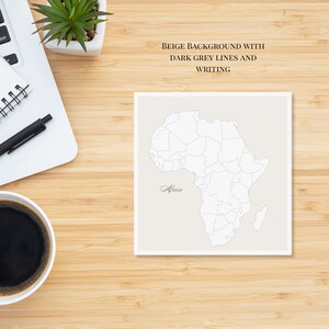 Africa Map Sticker, Colour-in Africa Map Sticker, Africa Map Tracker ...
