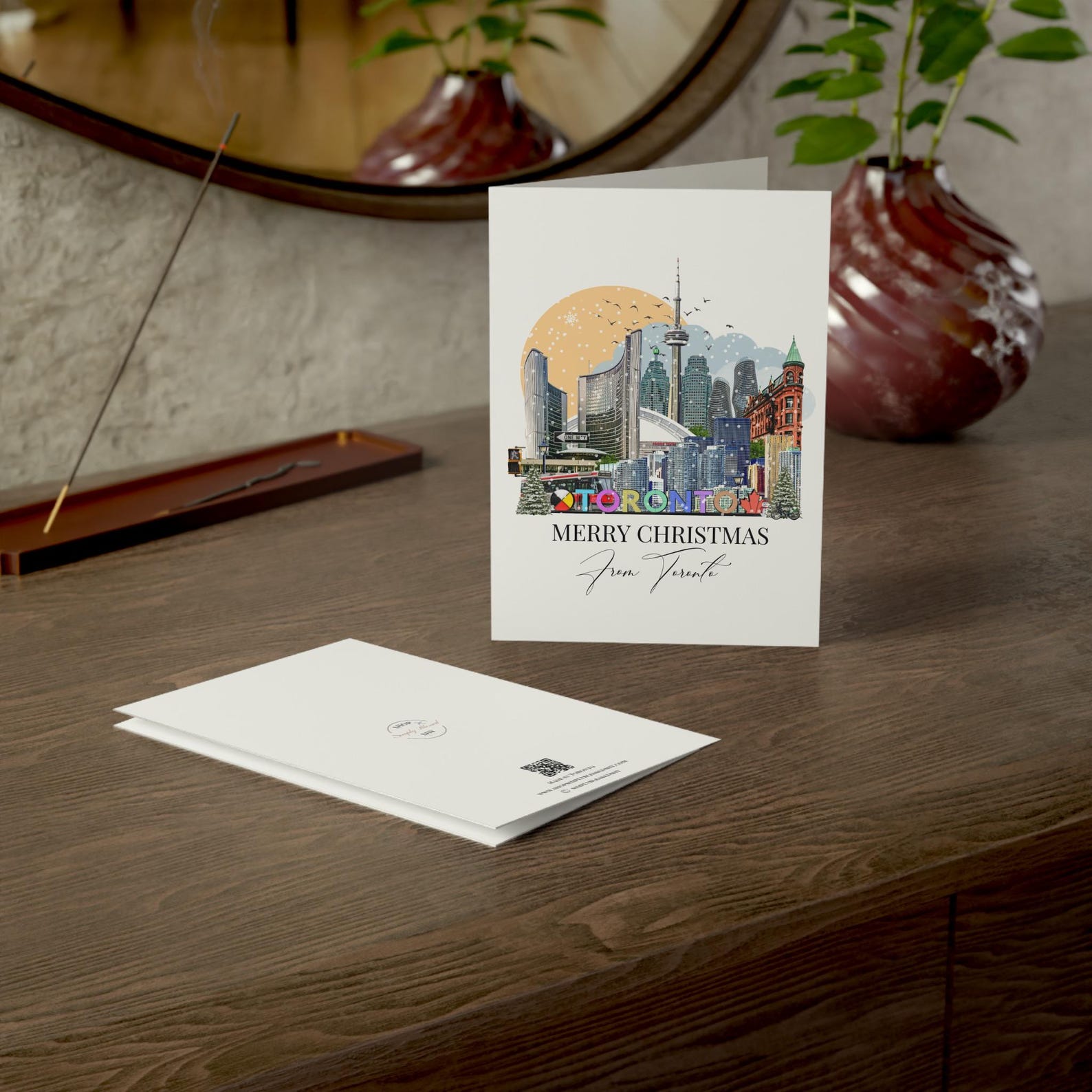 Toronto Greeting Card, Travel Themed Greeting Card, Toronto Christmas ...