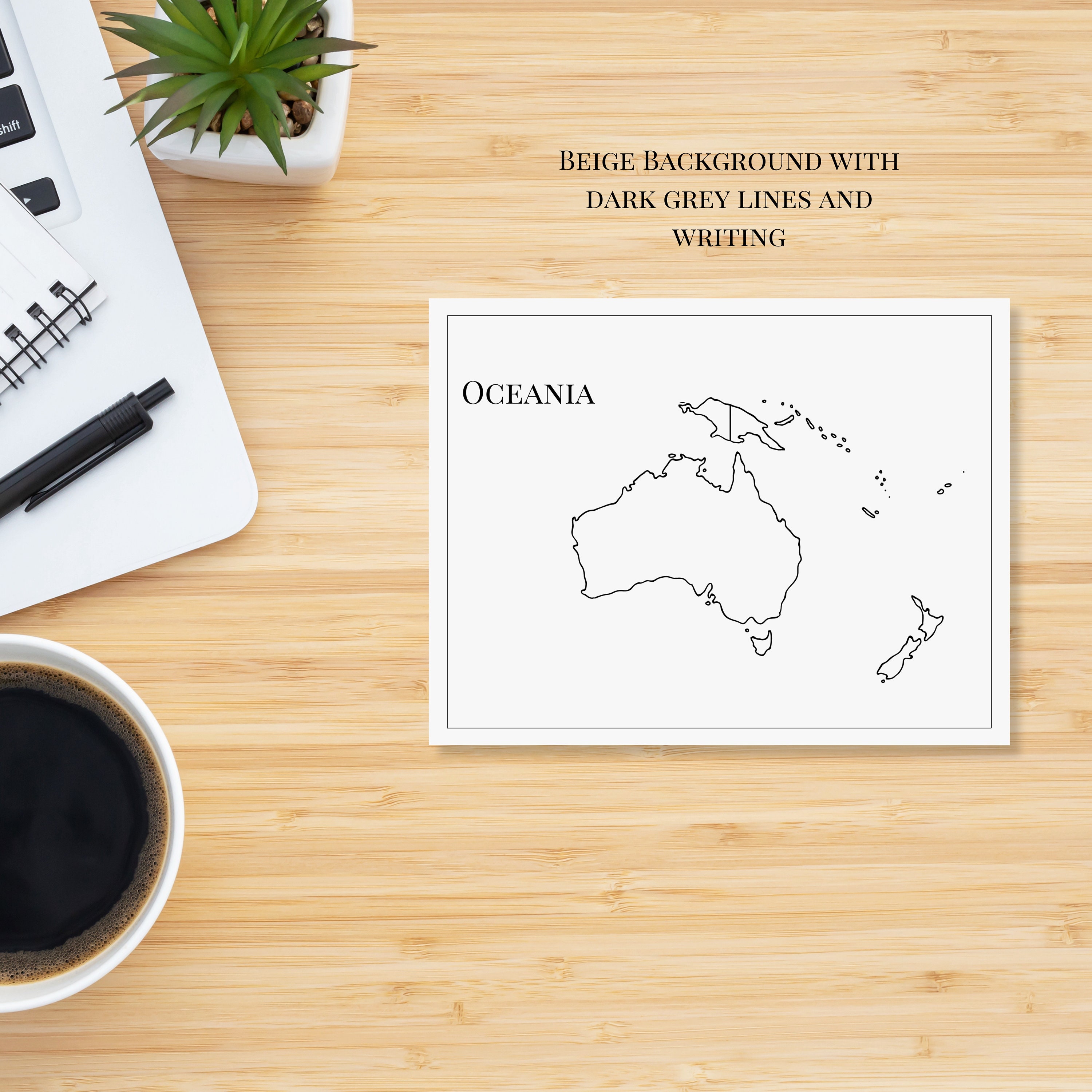 Oceania Map Sticker, Colour in Oceania Map Sticker, Oceania Map Tracker ...