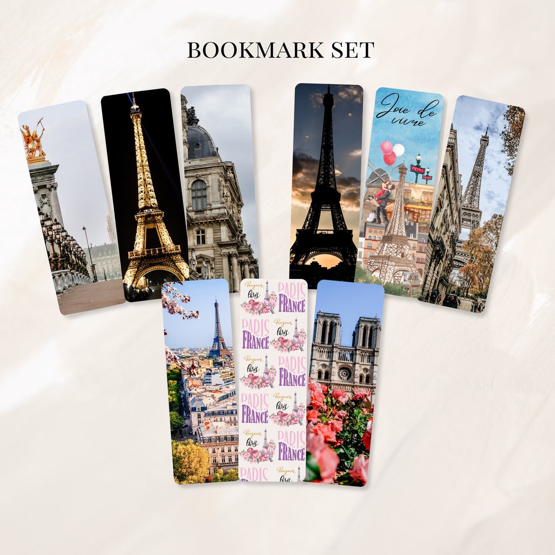 Paris Bookmarks, Set of 3 Bookmarks, Paris Bookmark Set, Travel Themed ...