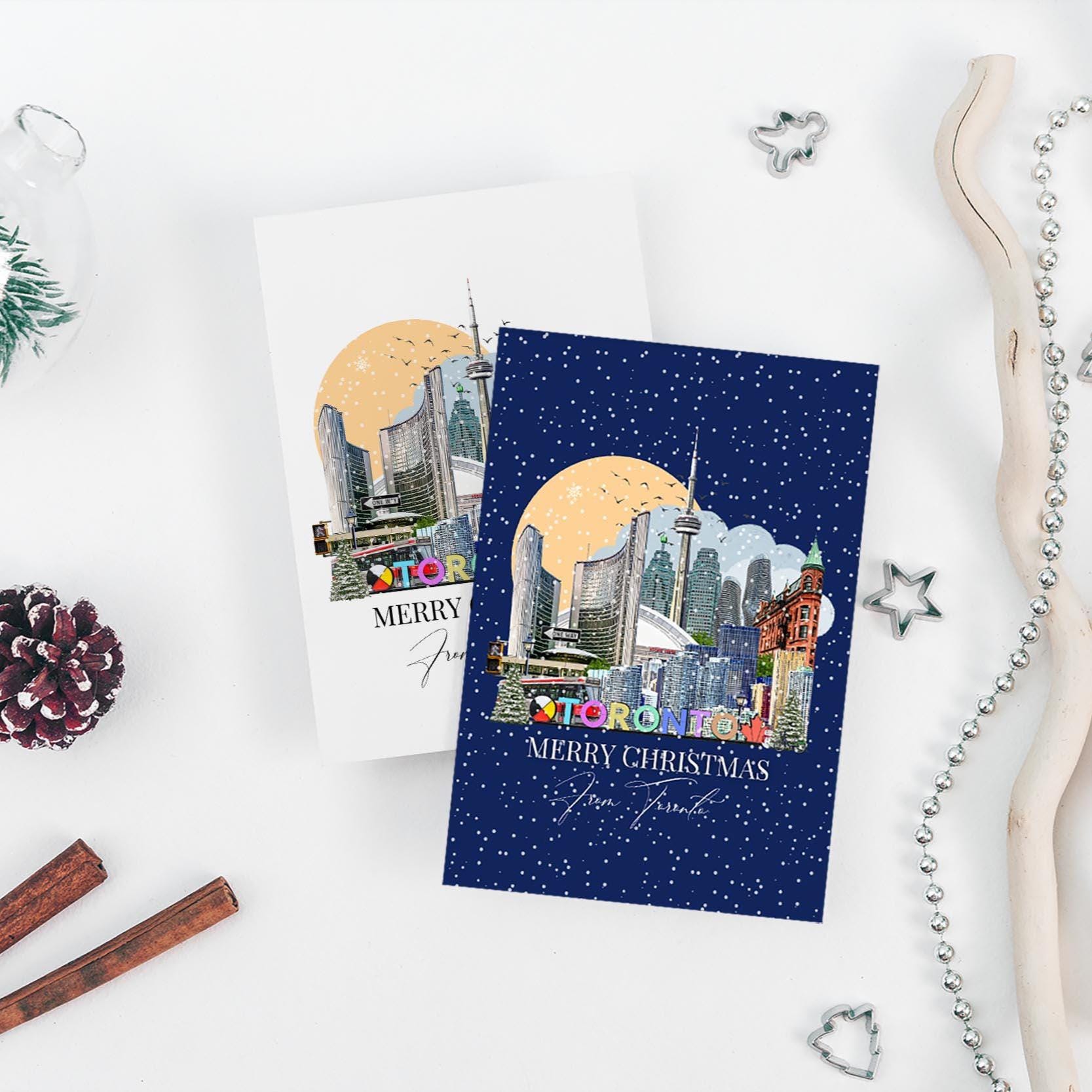 Toronto Greeting Card, Travel Themed Greeting Card, Toronto Christmas ...