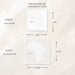 Africa Map Sticker, Colour-in Africa Map Sticker, Africa Map Tracker ...