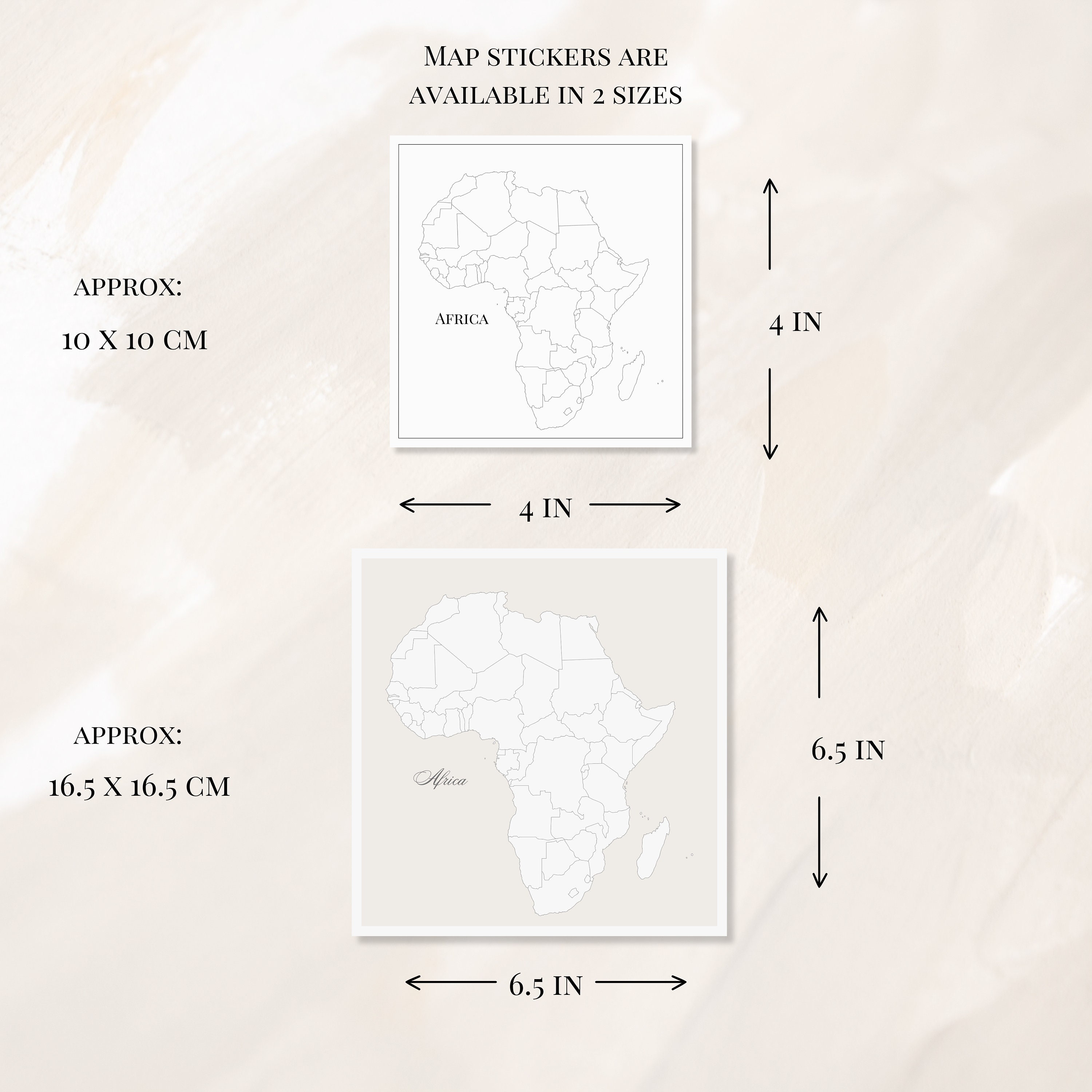 Africa Map Sticker, Colour-in Africa Map Sticker, Africa Map Tracker ...