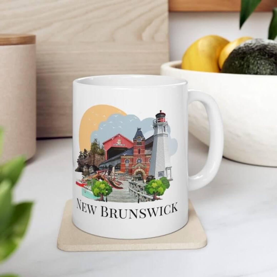 New Brunswick Coffee Mug, Atlantic Canada Gift, NB Souvenir, Maritime ...