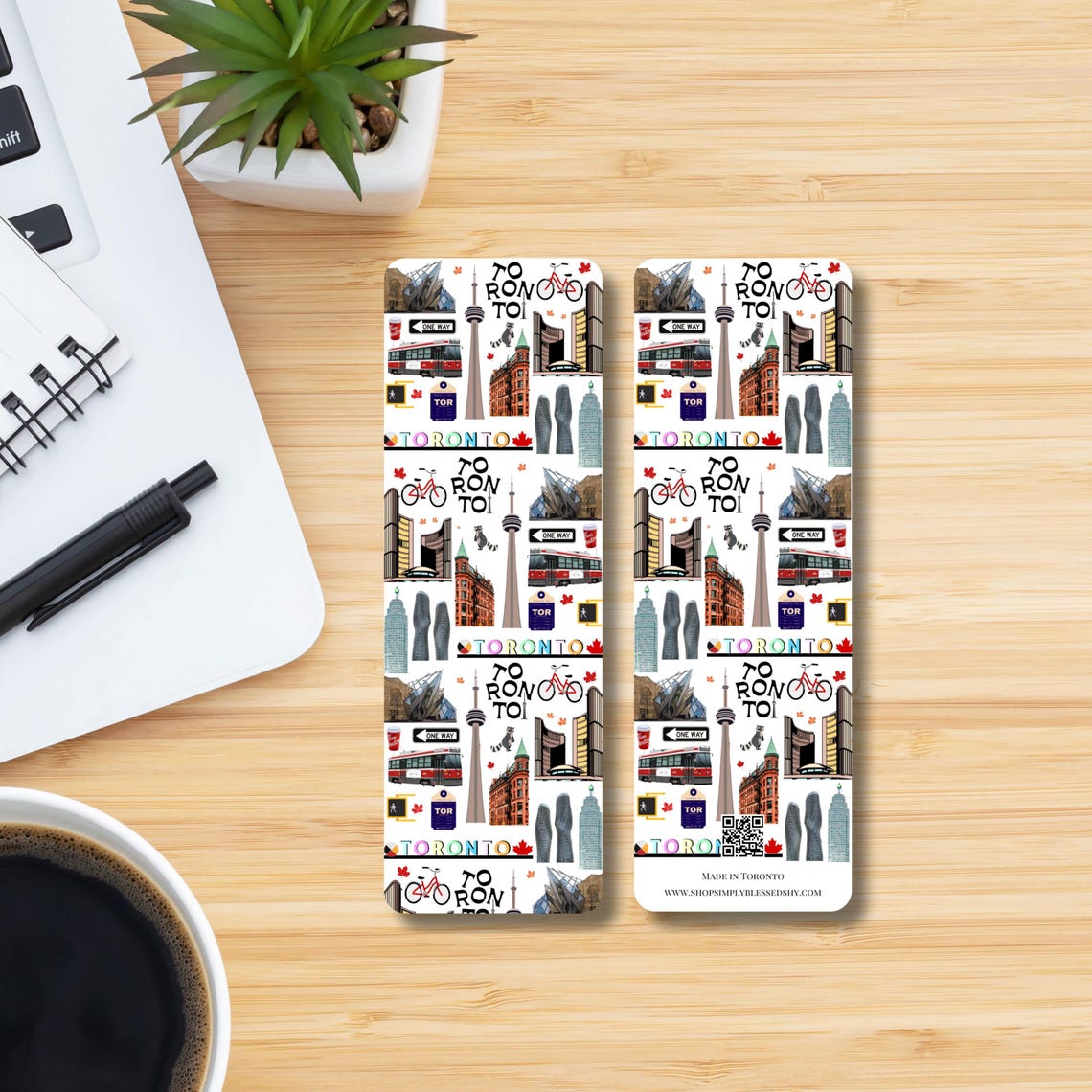 Toronto Bookmark, Laminated Toronto Bookmark, Travel Gift, Toronto ...