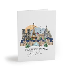 Paris Greeting Card, Travel Themed Greeting Card, Paris Holiday Card ...