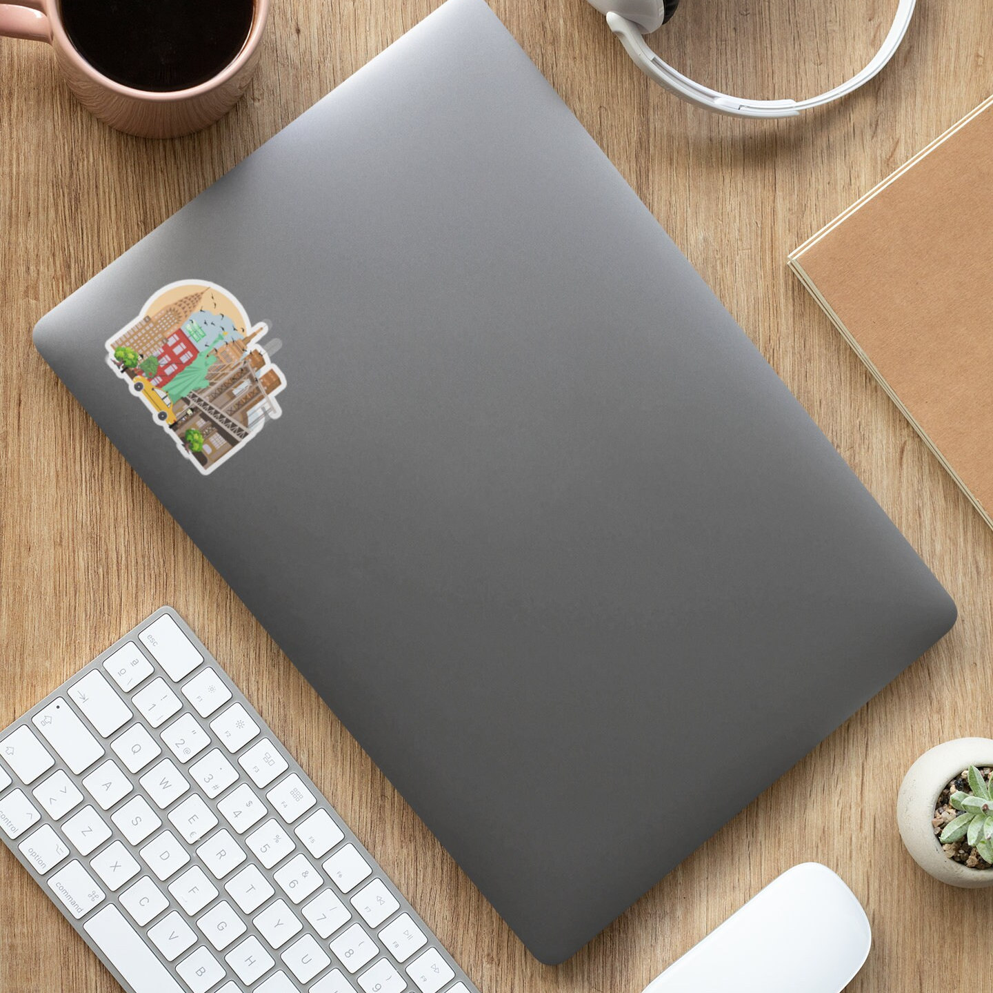 New York Sticker, New York Skyline, Illustrated New York Landmarks ...