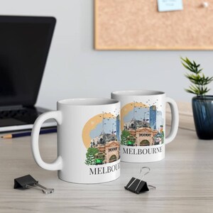 Melbourne Coffee Mug, Melbourne Australia Mug, Colourful Melbourne Mug ...
