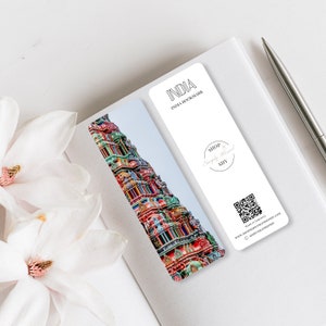 India Bookmark, Laminated India Bookmark, Travel Themed Bookish Gift ...